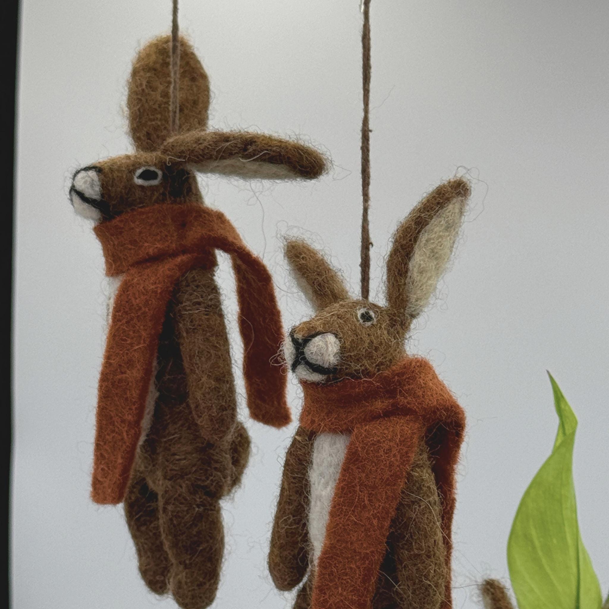 Fair-trade Handmade Hare With Scarf Ornament - Etsy UK