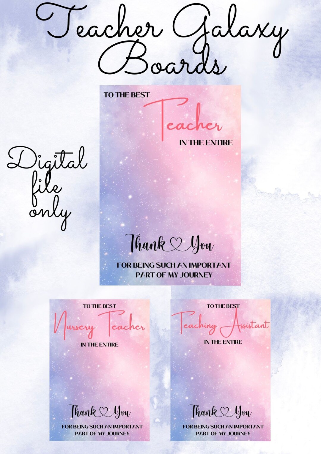 Digital Teacher Galaxy Board Teacher Gift Print at Home - Etsy
