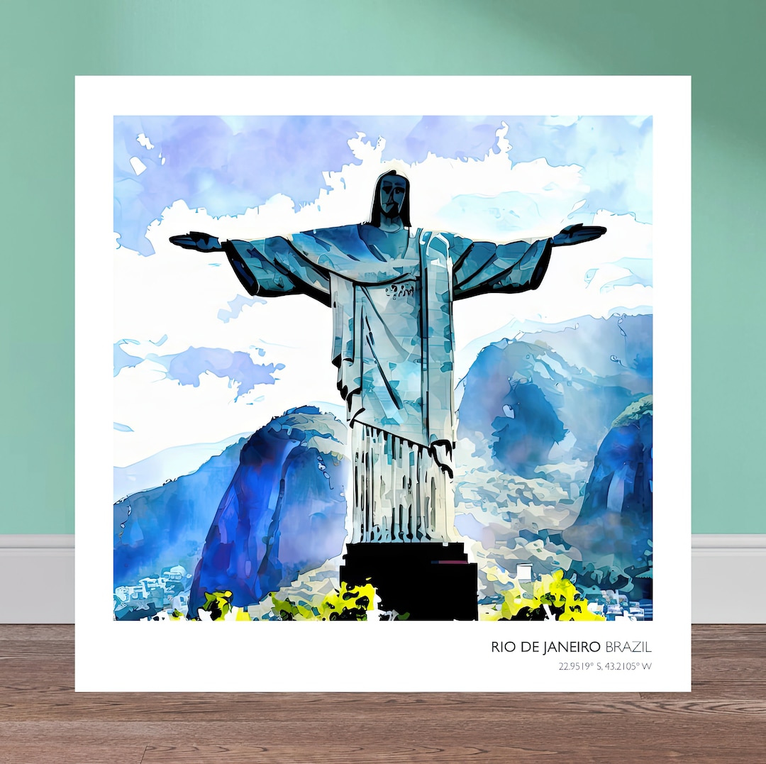 Christ the Redeemer | Printable Watercolor X Animated Style Digital Art ...
