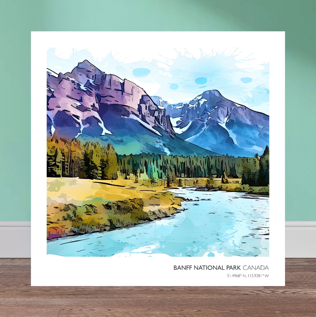 Banff National Park (canada) Printable | Printable Watercolor X ...