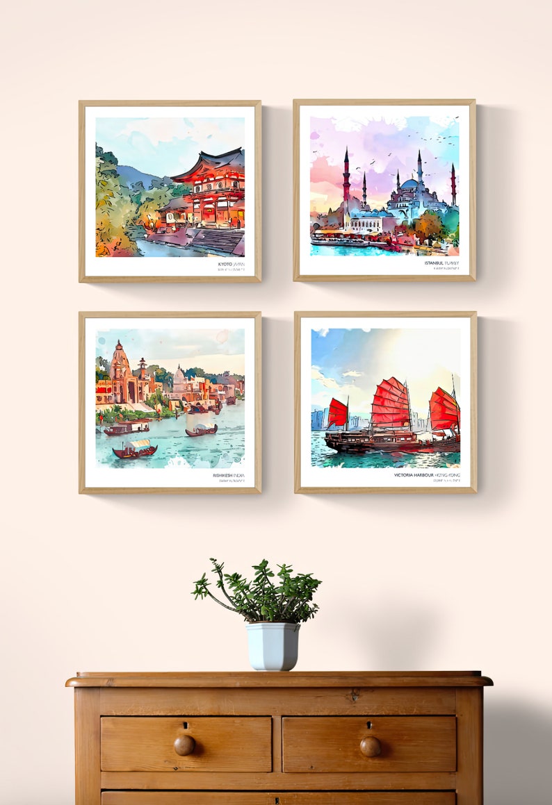 Havana cuba Printable Printable Watercolor X Animated Style Digital Art ...