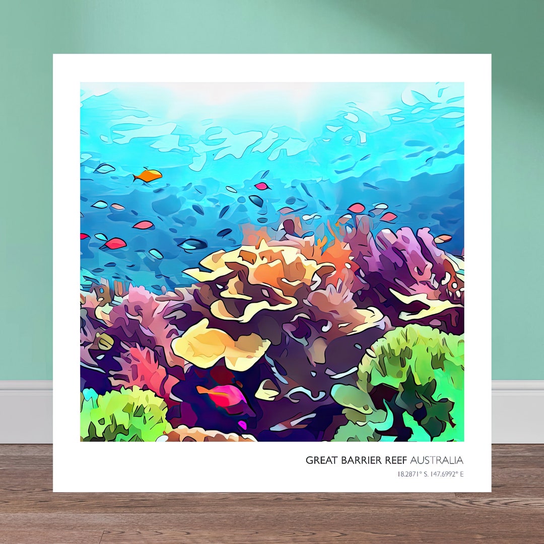 Great Barrier Reef Printable | Printable Watercolor X Animated Style ...