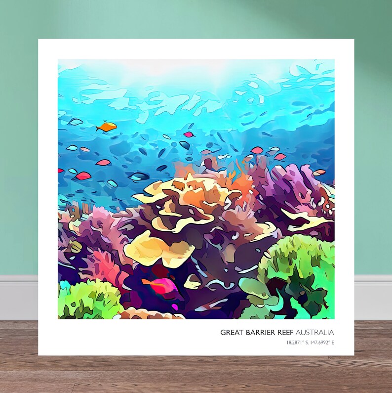 Great Barrier Reef Printable Printable Watercolor X Animated Style ...