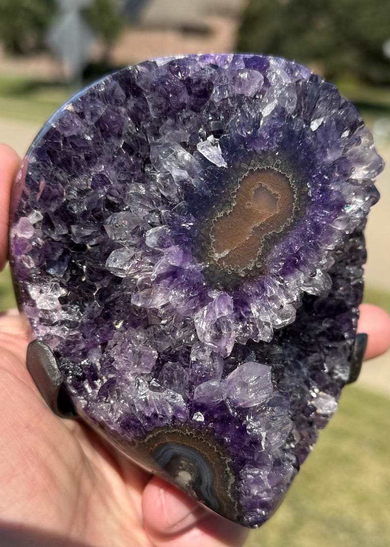 Beautiful Amethyst Geode With Stalagmite Eye From Uruguay - Etsy