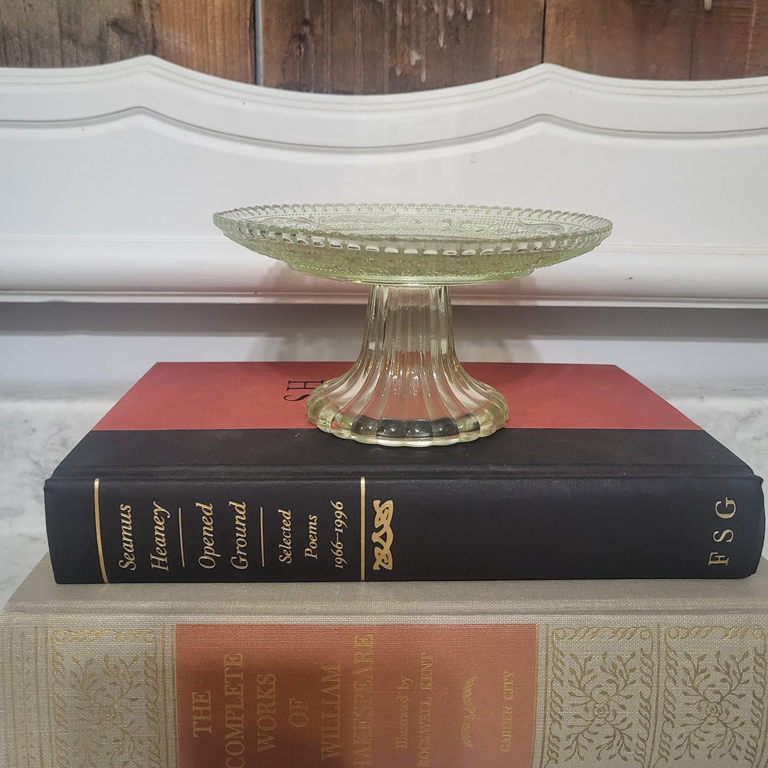 Indiana Glass Green Depression Dessert Stand - Etsy