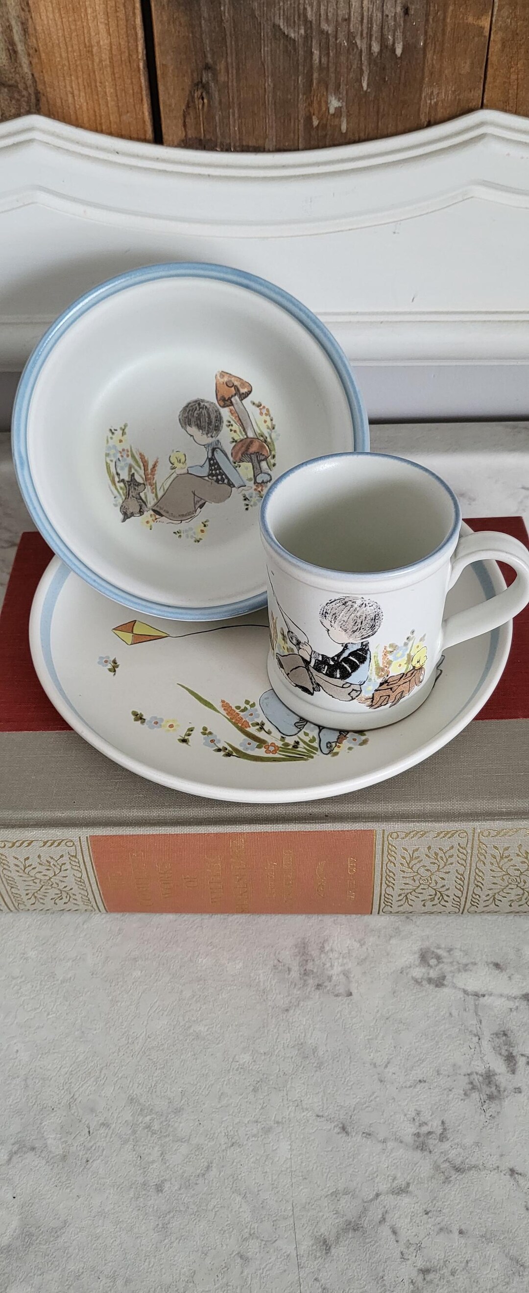 Vintage Denby "dream Weaver" Child Set for Boy - Etsy