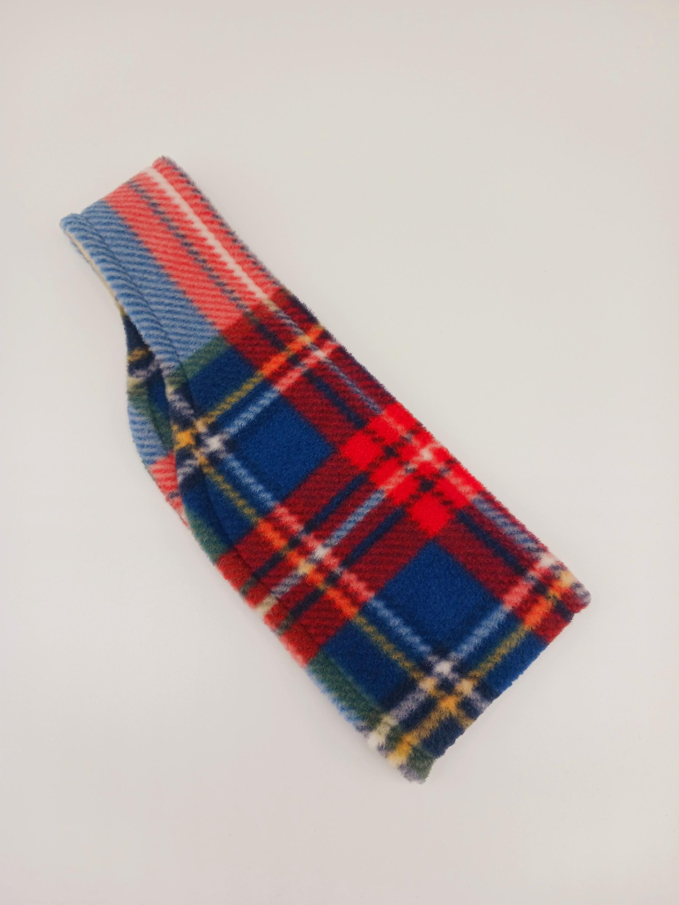 141 Designs, Plaid Fleece Ear Warmer, Headband, Earring, Ear Scarf ...