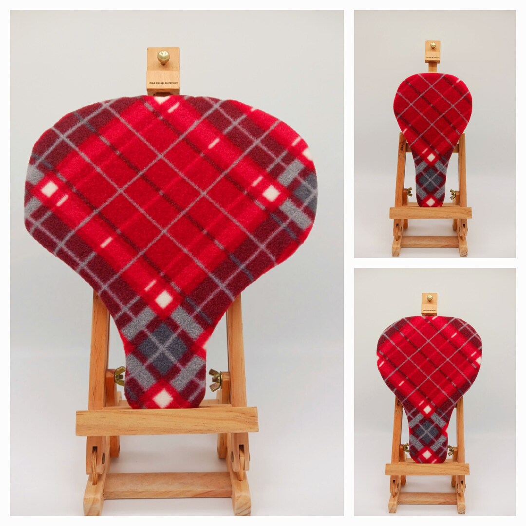 Plaid Red Bike Seat Cover, Plush and Amusing Must Have Bike Accessories ...
