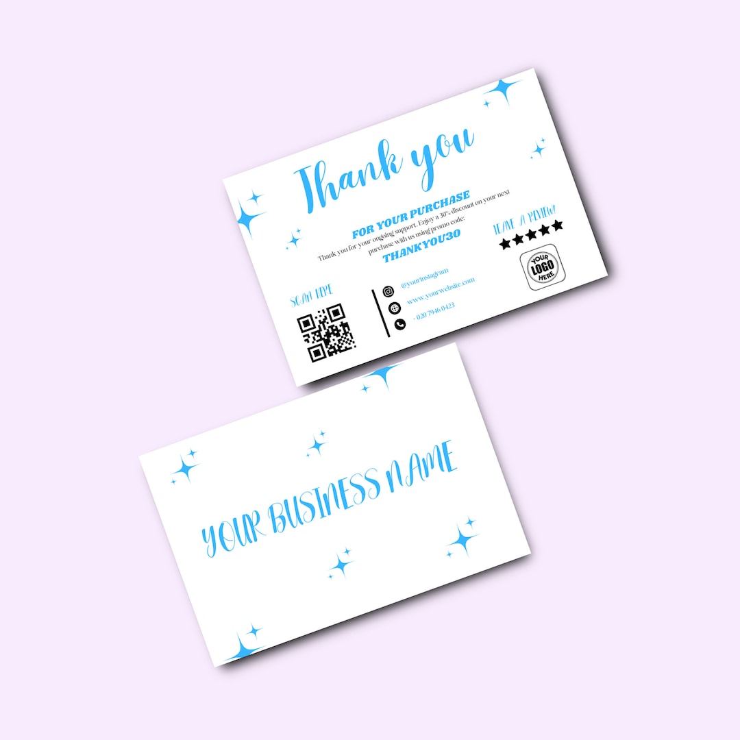 Thank You Card, Business Card, Lash Tech Thank You Card, Thank You Card ...