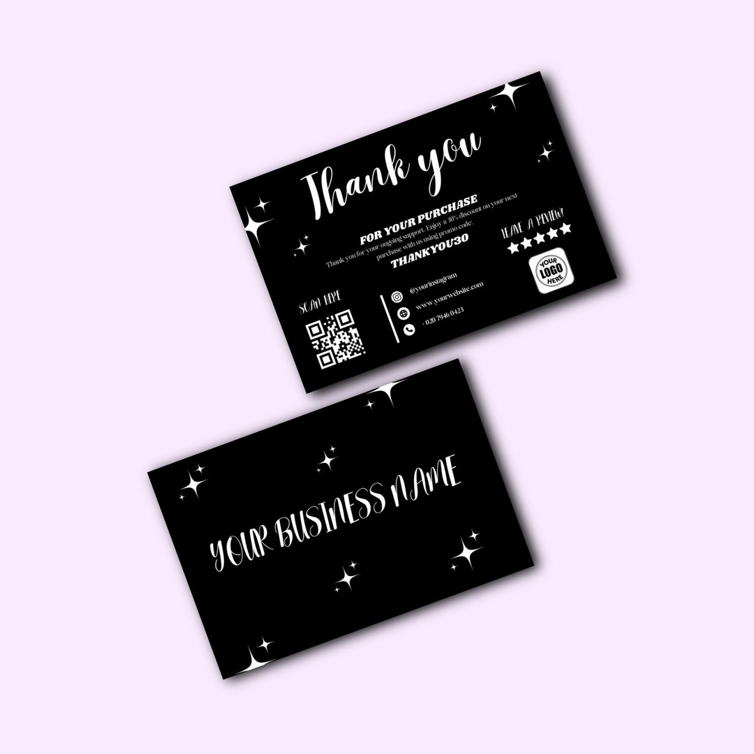 Thank You Card, Business Card, Lash Tech Thank You Card, Thank You Card ...