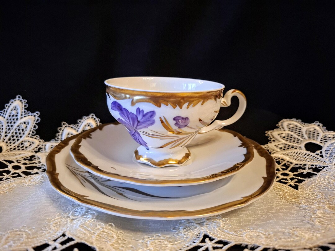 Weimar Porcelain Collector's Cup Set, Coffee Cup Trio, Coffee Set. Made ...