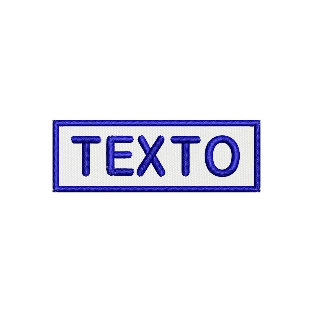 Rectangular CUSTOM EMBROIDERED PATCH With Name or Text (thermo Adhesive ...