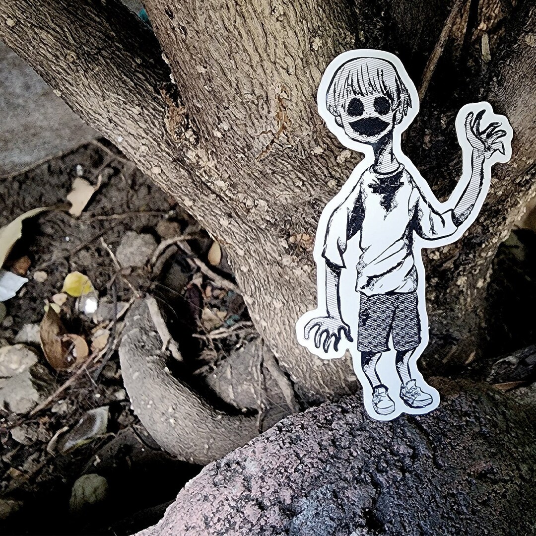 Scary Ghost Boy Glossy Vinyl Sticker / Custom Mieruko Chan Manga Art - Etsy