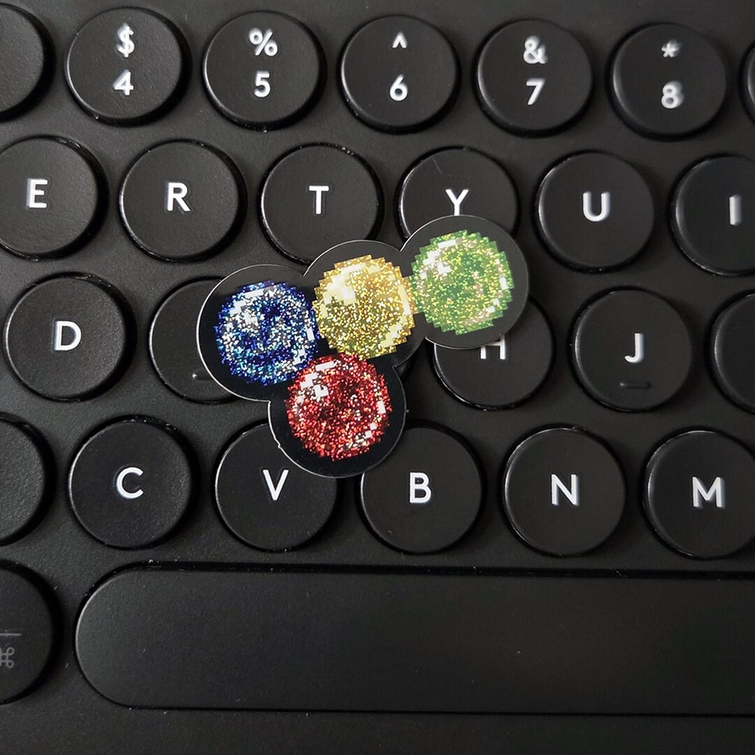 Bubble Glitter Vinyl Sticker / Custom Puzzle Bobble / Bust-a-move ...