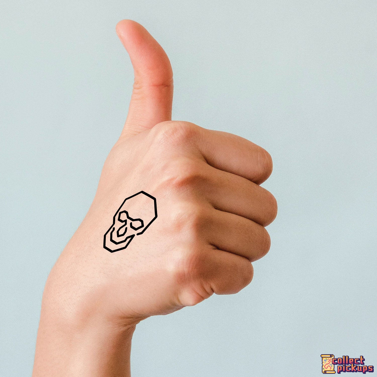Mule Skull Warning Sign Temporary Tattoo / Custom Death Stranding Video ...