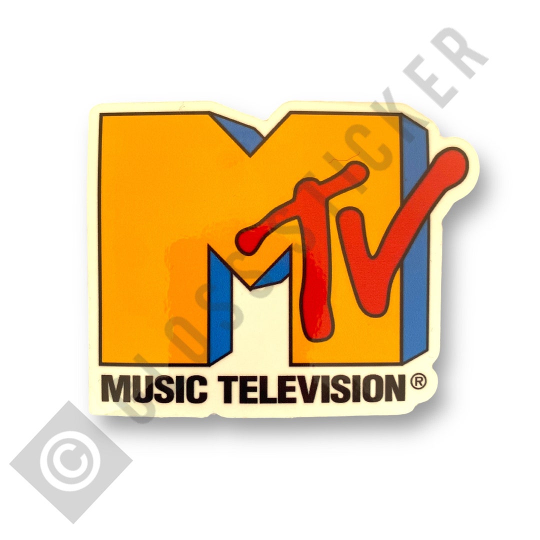 1990s Classic MTV Music Television Orange Sticker 2 SIZE OPTIONS Decal ...