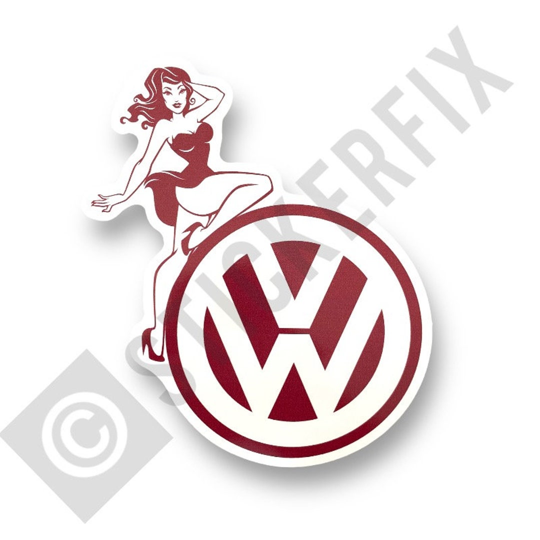 VW Pin-up Chick Logo Badge 3 Size Options T25 T4 T5 T6 Volkswagen ...