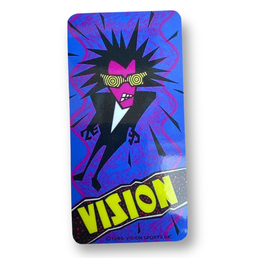 1980s Vision Skateboards Phycho Stick Blue 11cm Skateboard Sticker - Etsy