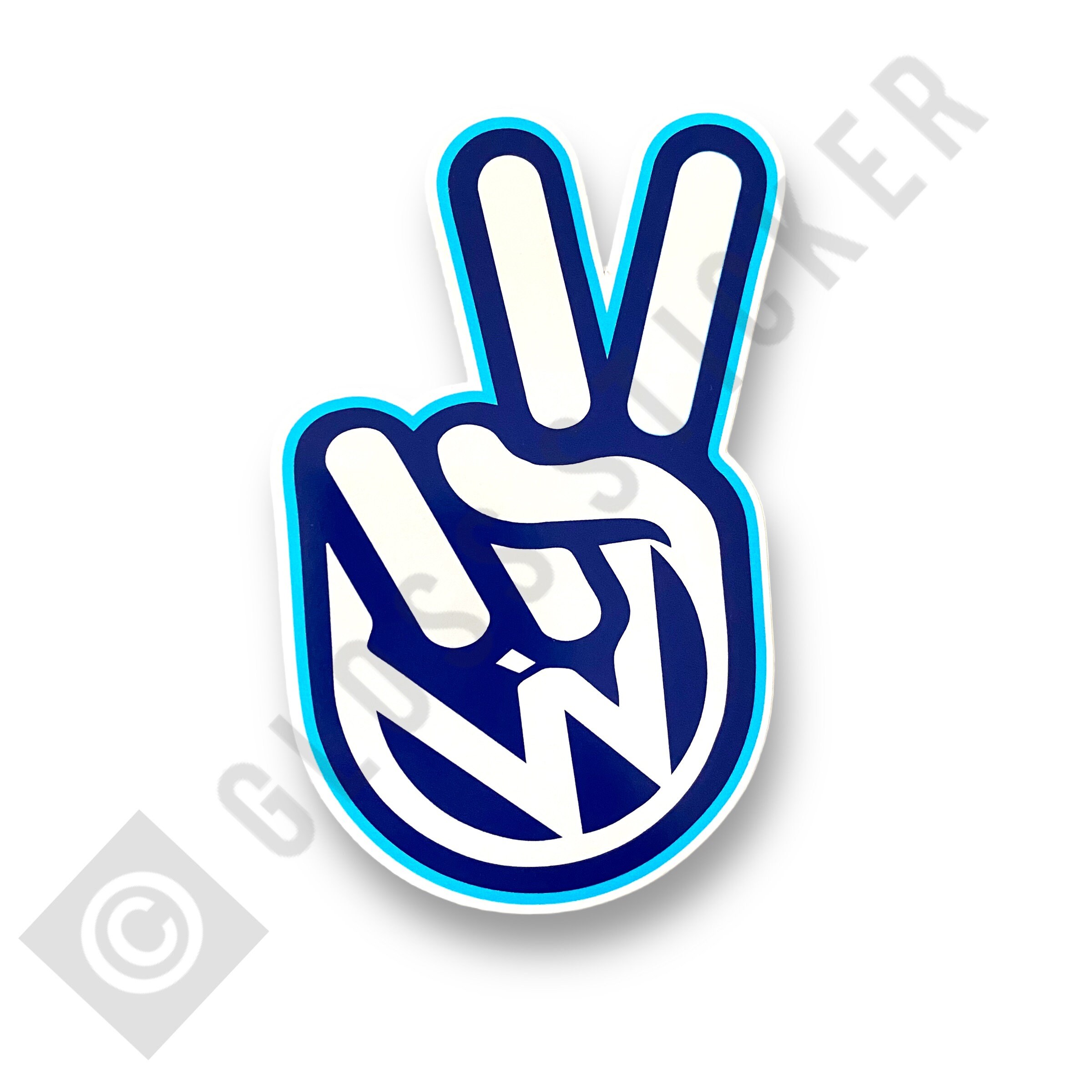 VW Peace Logo Stickers 8 Colour Options 3 Size Options Volkswagen ...