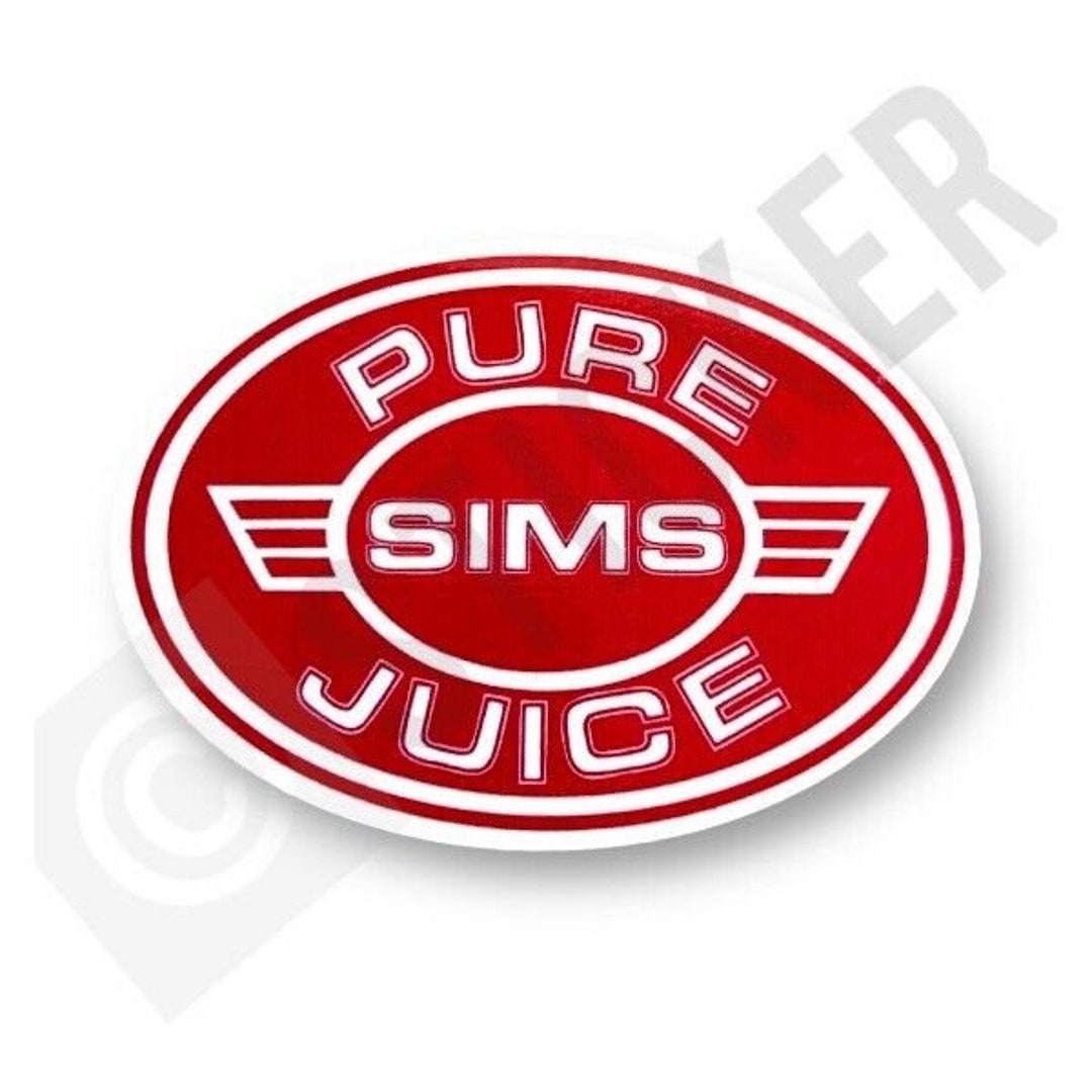 1970s Sims Pure Juice Skateboard Sticker Red High Gloss Skate - Etsy