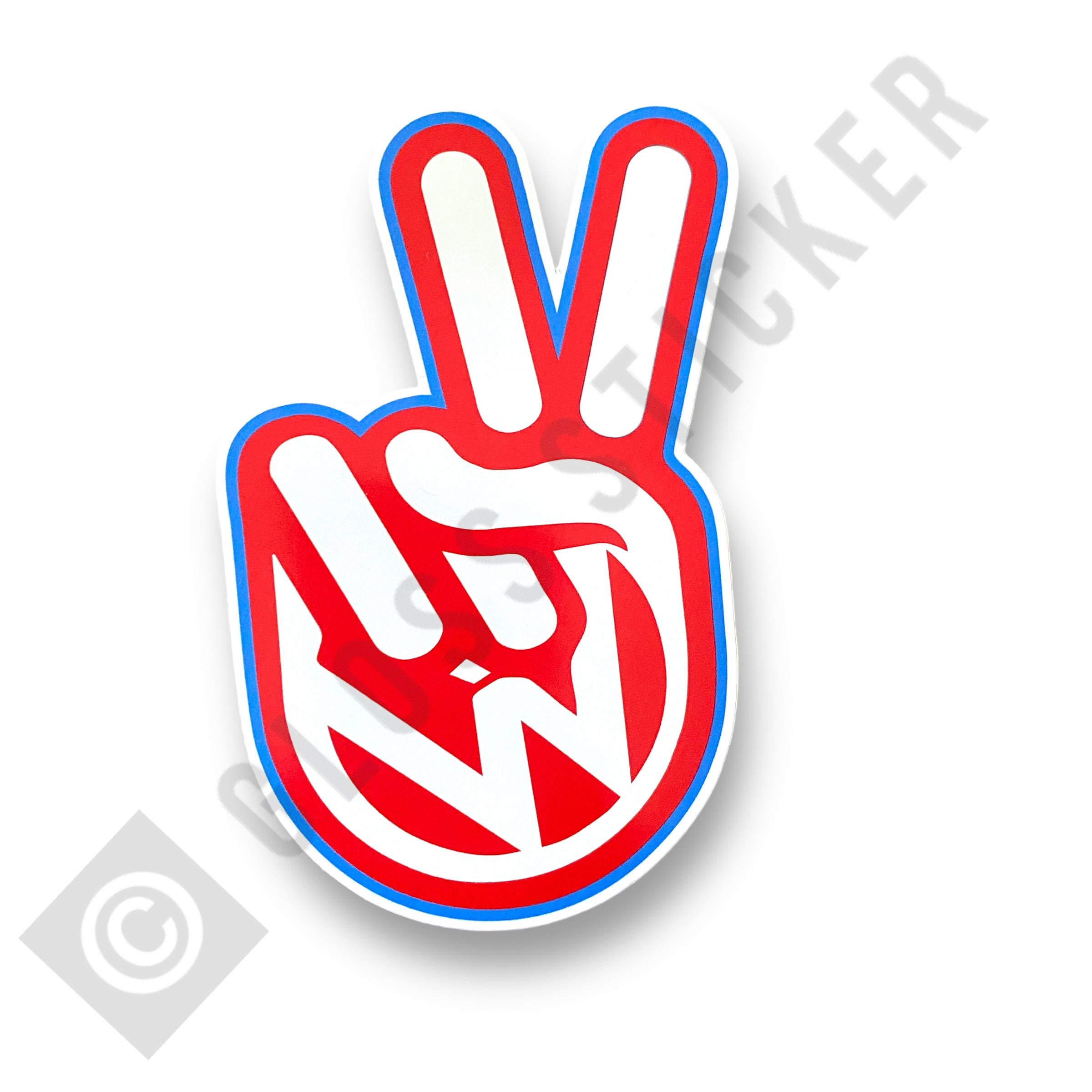 VW Peace Logo Stickers 8 Colour Options 3 Size Options Volkswagen ...