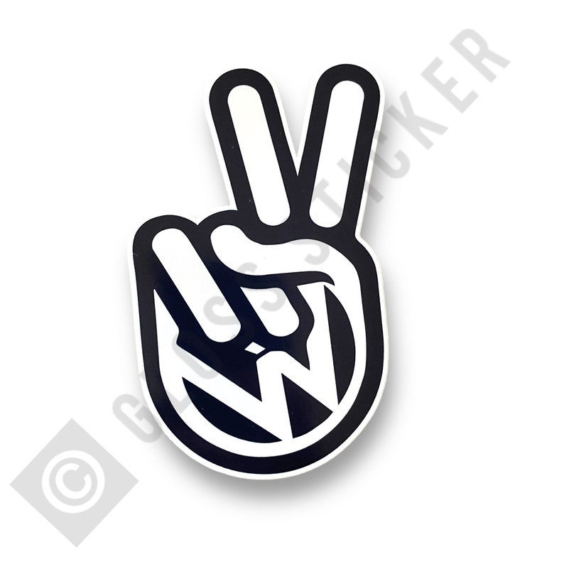 VW Peace Logo Stickers 8 Colour Options 3 Size Options Volkswagen ...