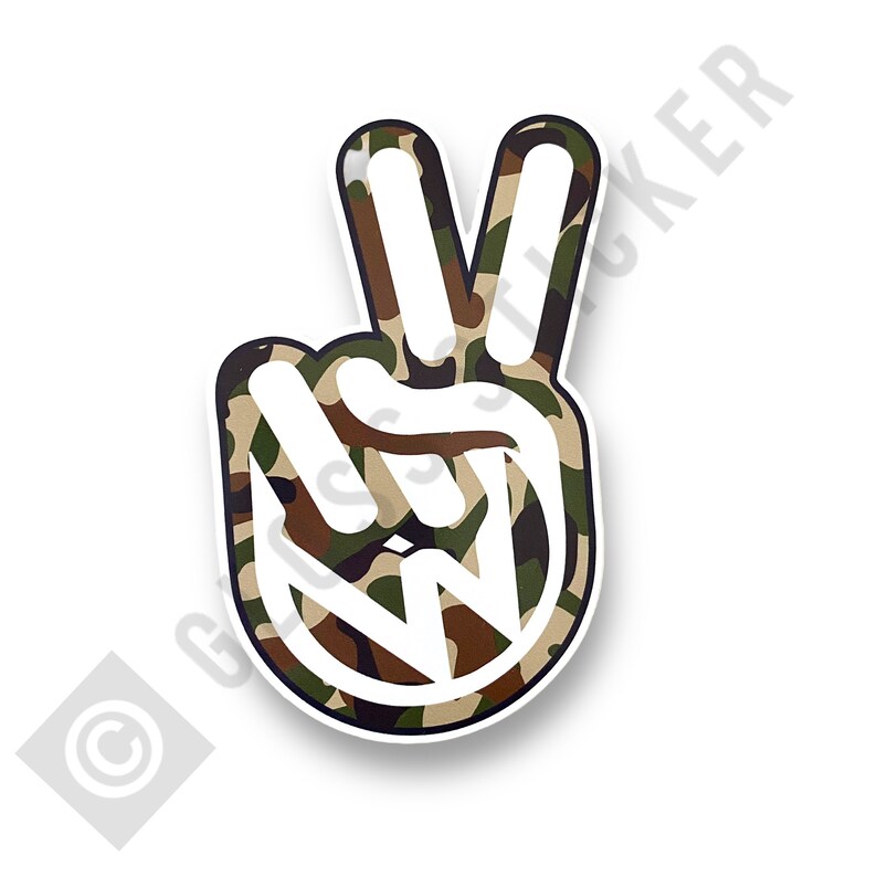 VW Peace Logo Stickers 8 Colour Options 3 Size Options Volkswagen ...