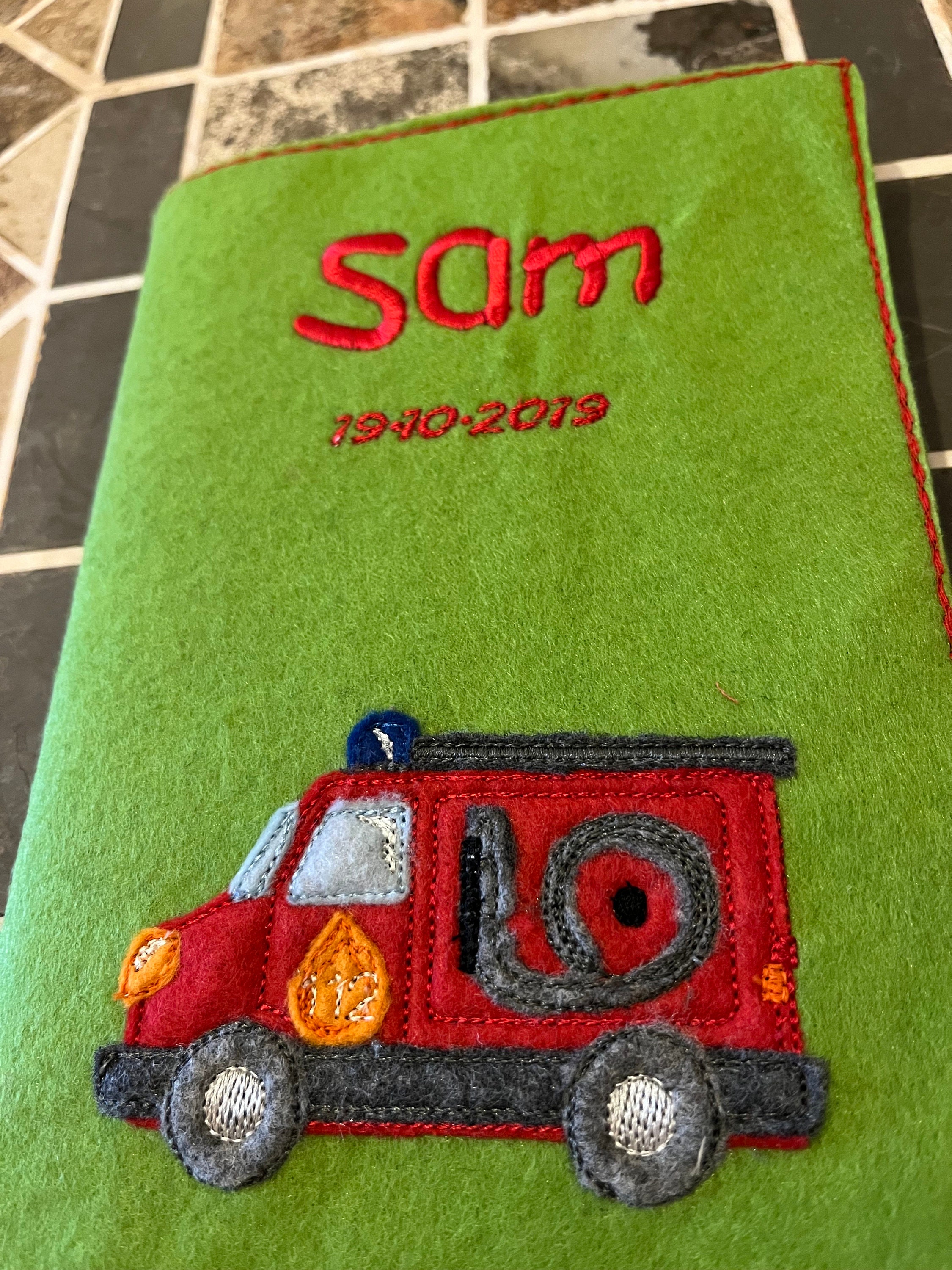 Uheft Cover Examination Booklet Cover Fire Brigade Fire Engine Sam Red ...