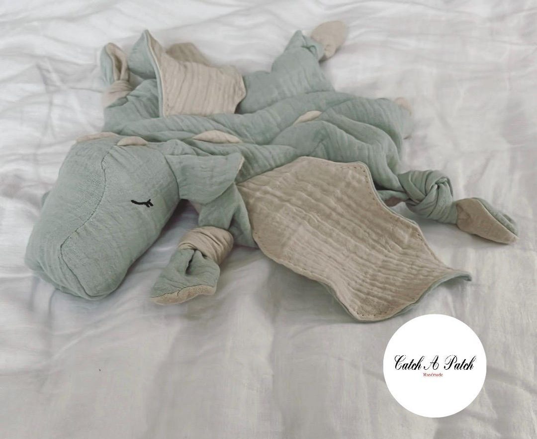 Mint / Beige Dragon Cuddly Dragon Baby Boy Comforter Birth Gift Baby ...