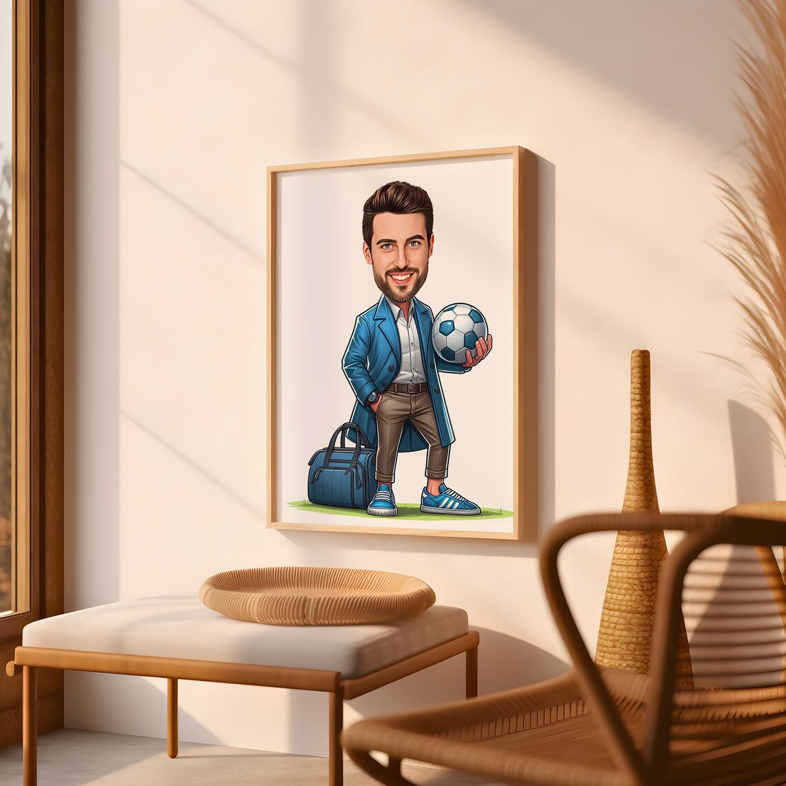 Custom Coach Cartoon Portrait, Coach Portrait, Coach Gift, Coach ...