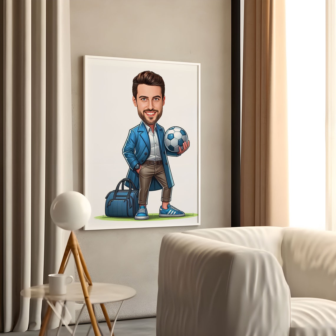 Custom Coach Cartoon Portrait, Coach Portrait, Coach Gift, Coach ...