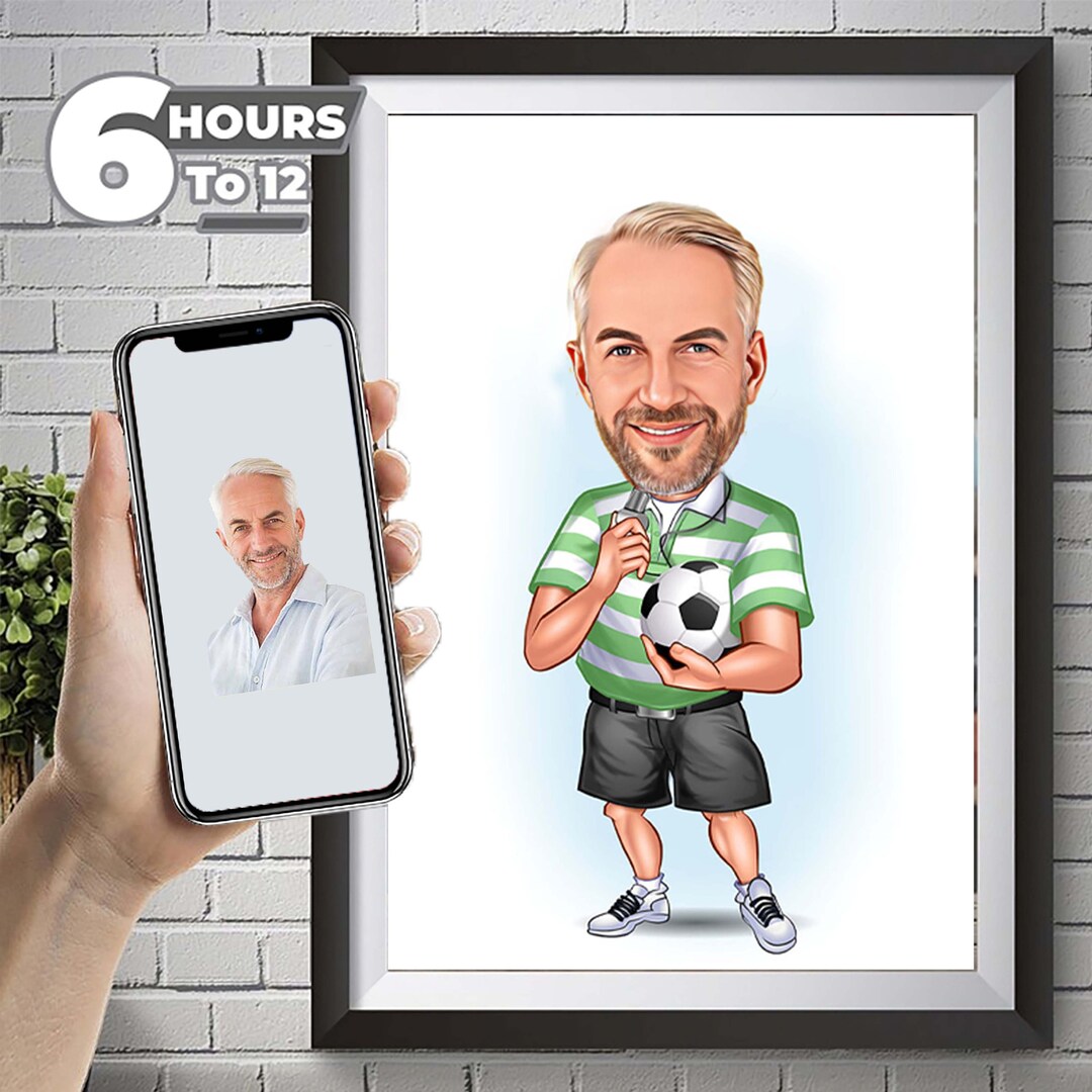 Custom Football Coach Caricature Figurine Gift, Coach Gifts From Photo ...