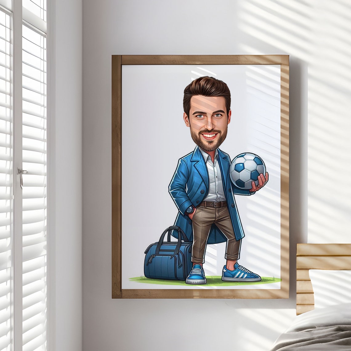 Custom Coach Cartoon Portrait, Coach Portrait, Coach Gift, Coach ...