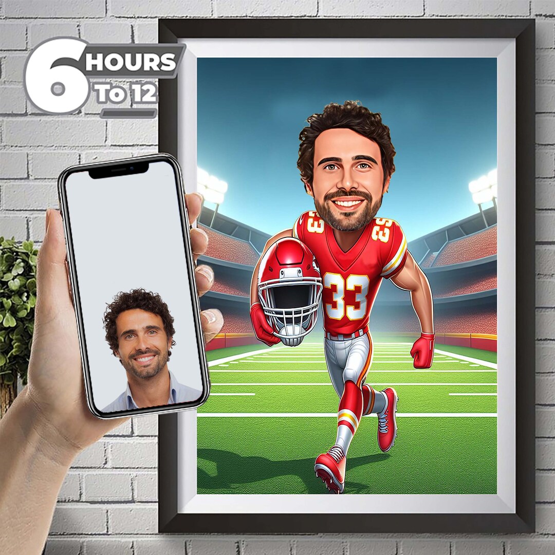 Kansas City Chiefs American Football Drawing Football Player Caricature ...