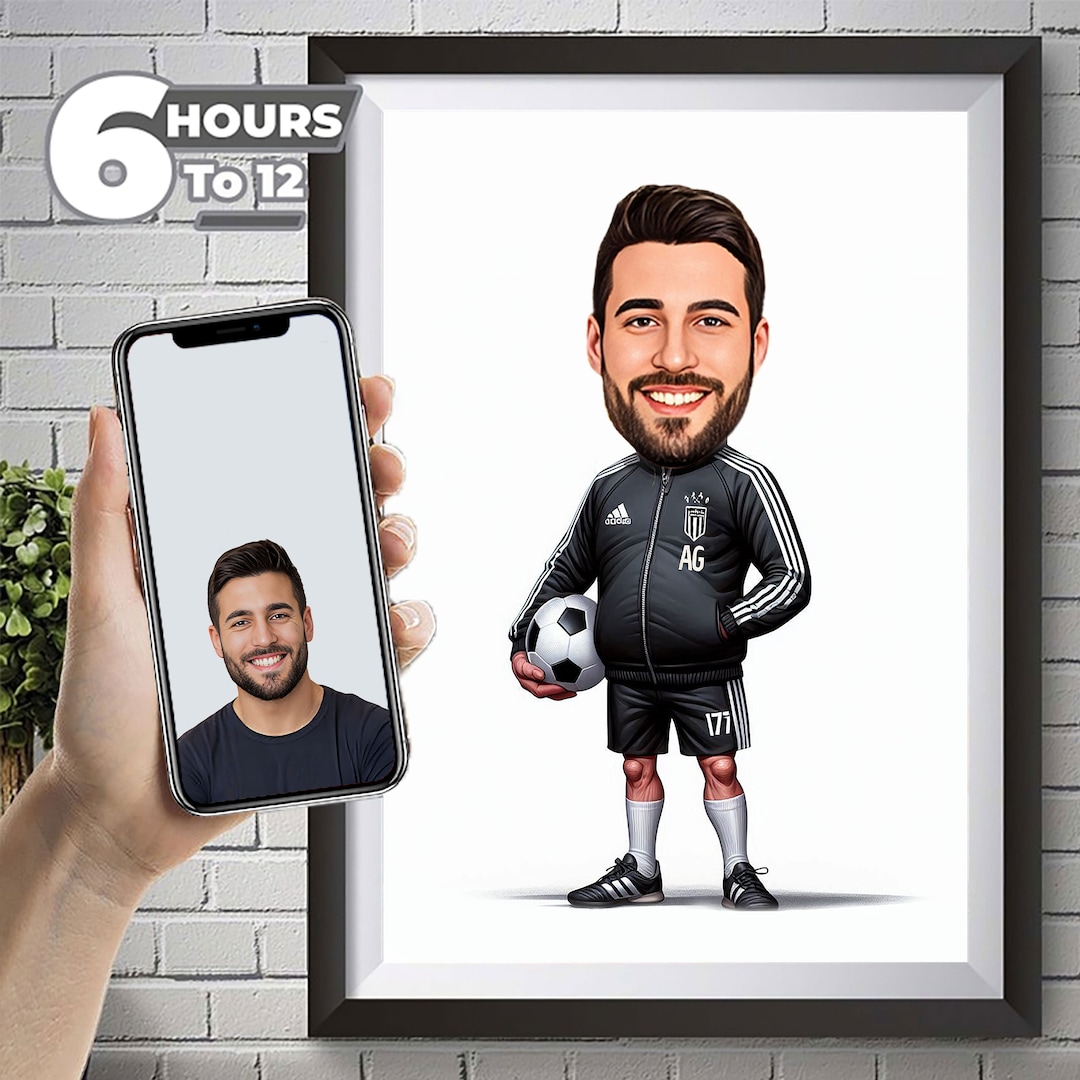 Funny Cartoon Image of a Coach, Funny Coach Caricature Made From a ...