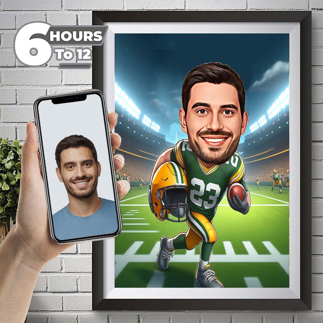 Green Bay Packers American Football Drawing Football Player Caricature ...