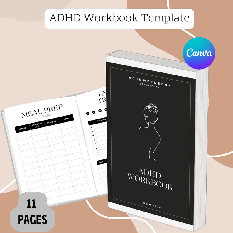 ADHD E-book Planner CANVA Printable Easy to Edit Planners - Etsy