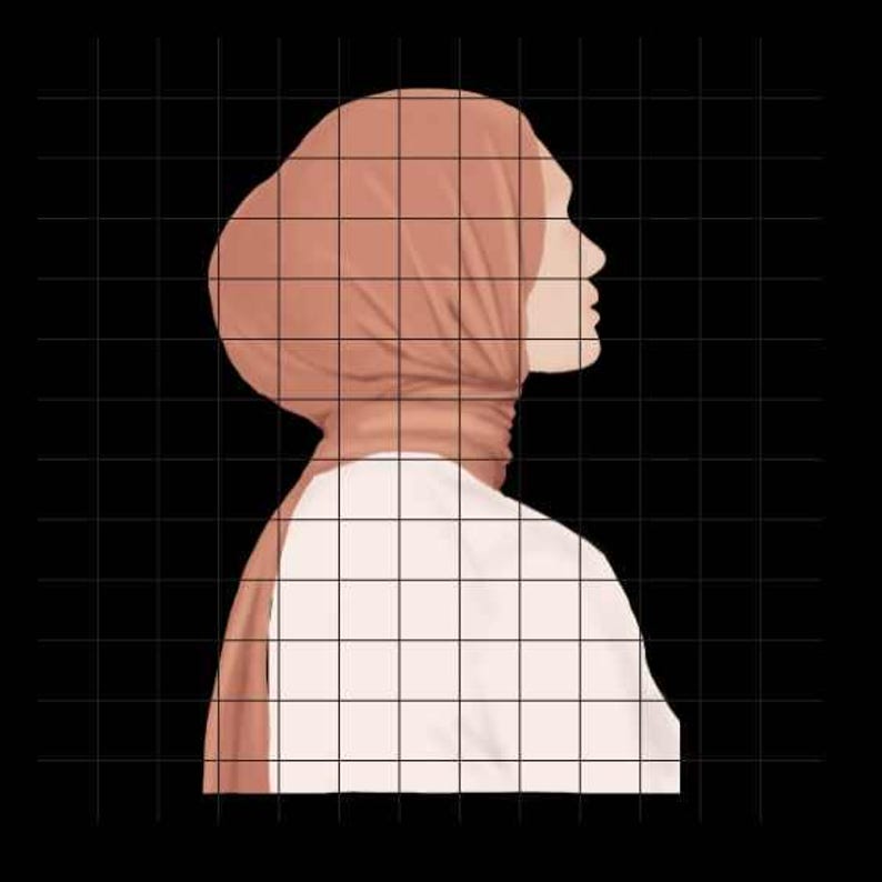 Modest Hijabi Muslimah Svg Bundle - Digital Modren Muslim Hijab Girl ...