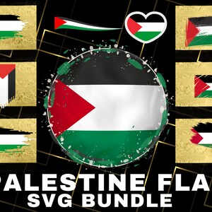 Palestine Flag Svg Bundle-instant Download-10 Svg,jpg and Png Famous ...