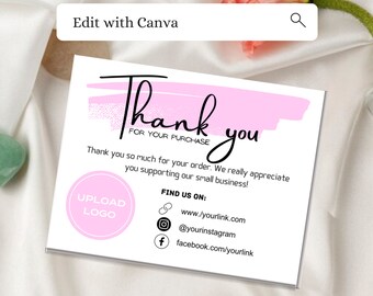 Small Business Thank You Cards Order Notes Package Inserts Ready to ...