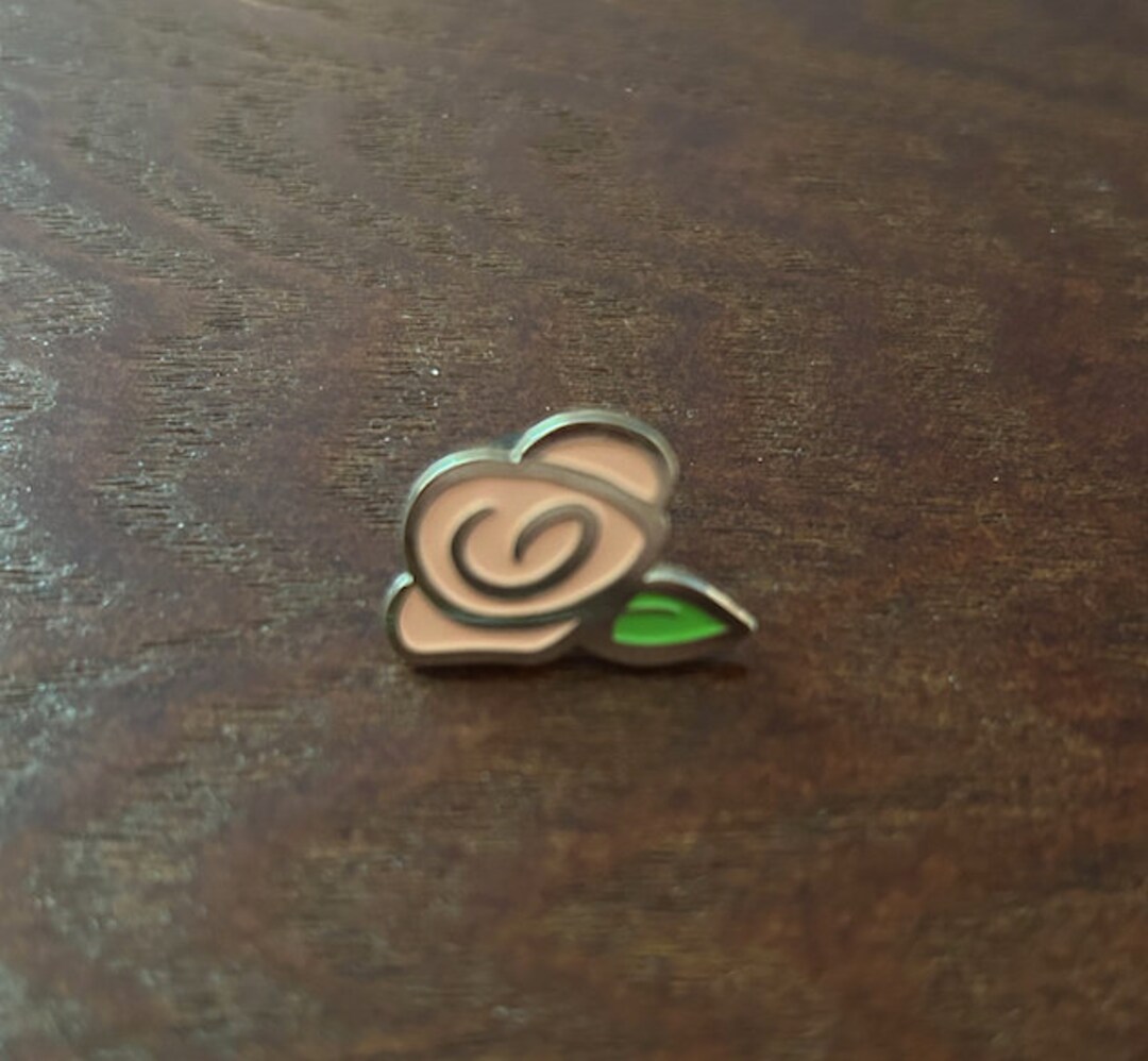 Rose Enamel Pin - Etsy
