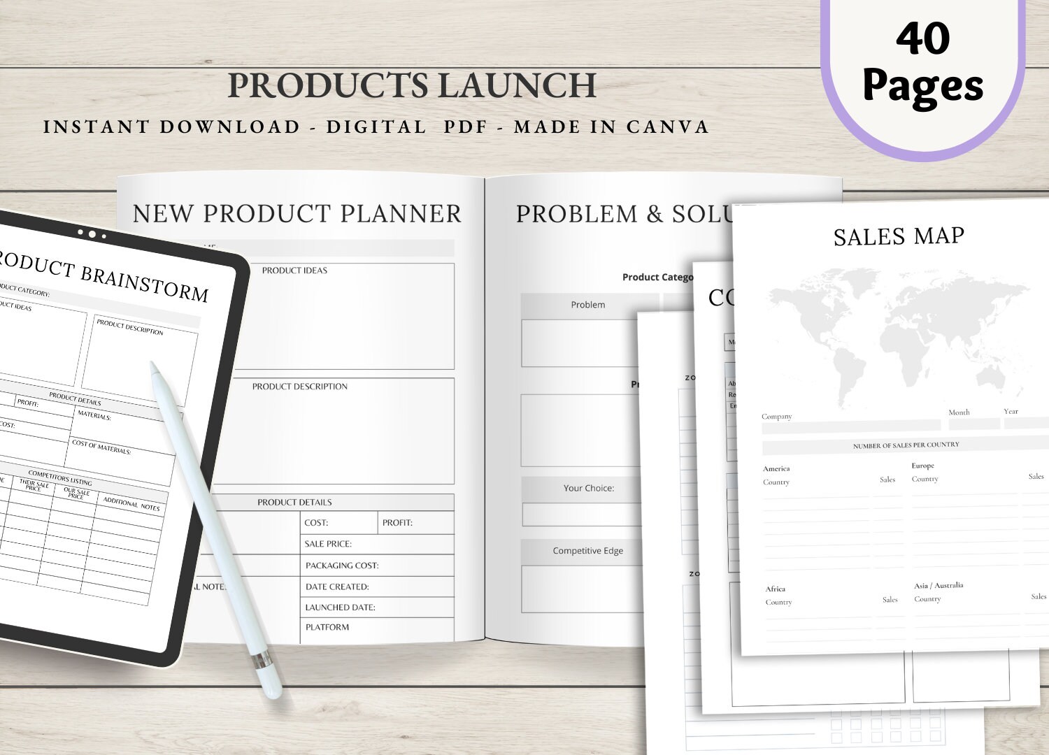 Digital Product Launch Planner Course Creation Plan Printable Course Creator Planner Course ...