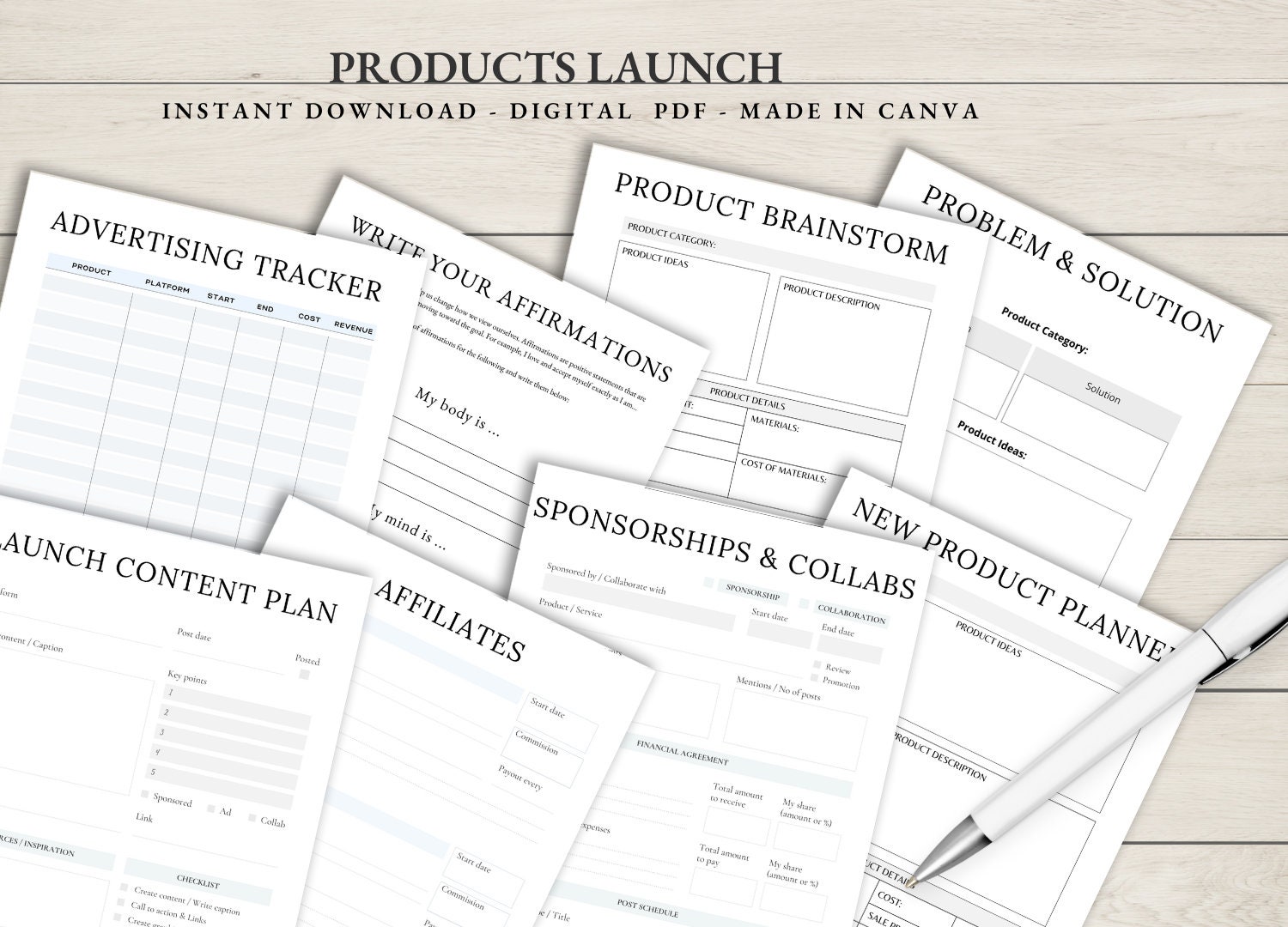 Digital Product Launch Planner | Course Creation Plan | Printable Course Creator Planner ...