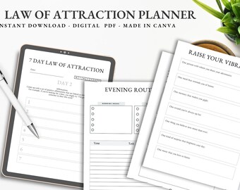 Manifestation & Law of Attraction Journal Page Printable PDF - Etsy