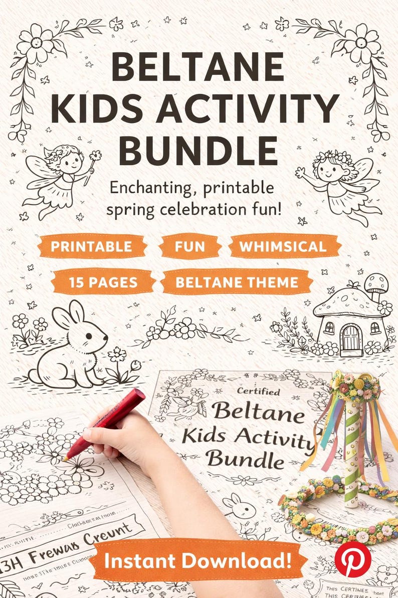 Beltane Kids Activity Bundle | Printable Spring Festival, Waldorf ...