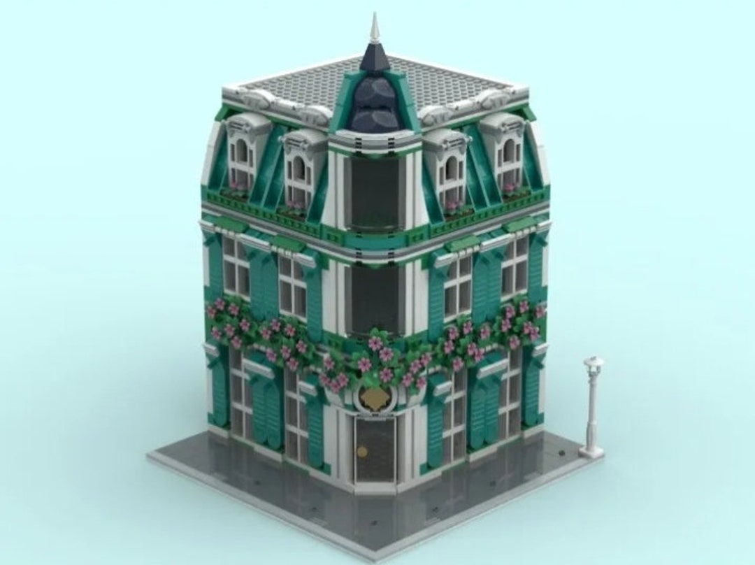 Lego Lego Turquoise Corner Modular Building Moc Instructions - Etsy