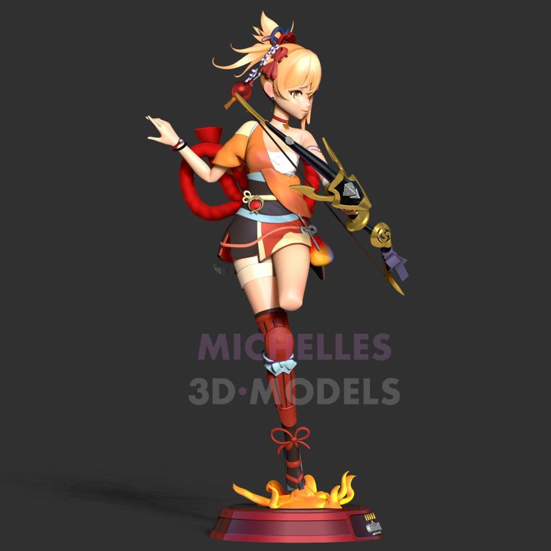 Yoimiya V2 | Genshin Impact - STL File for 3D Printer, 3D Printing ...