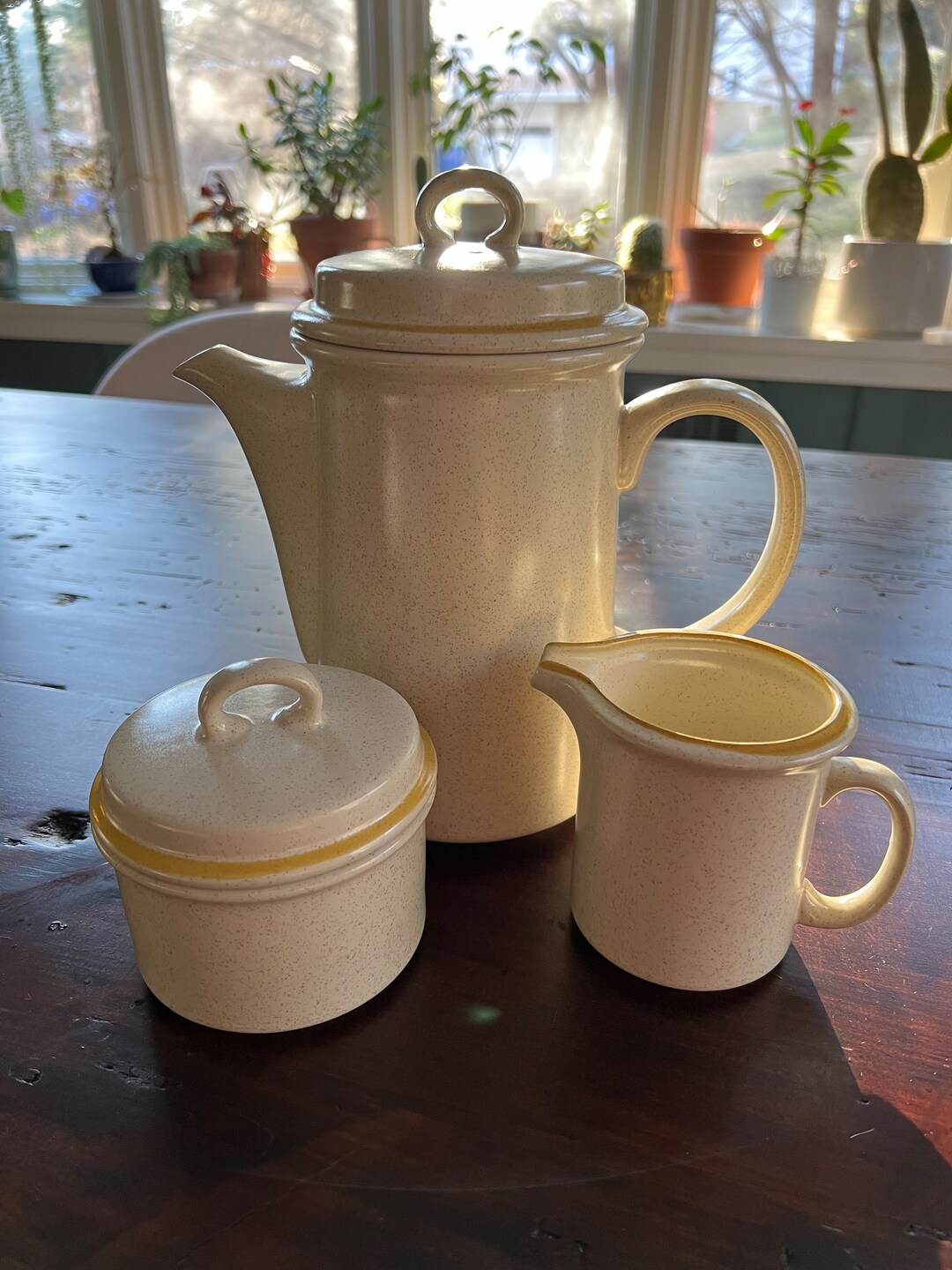 MCM Hearthside Garden Festival Stoneware + Vintage Coffee Pot + Sugar ...
