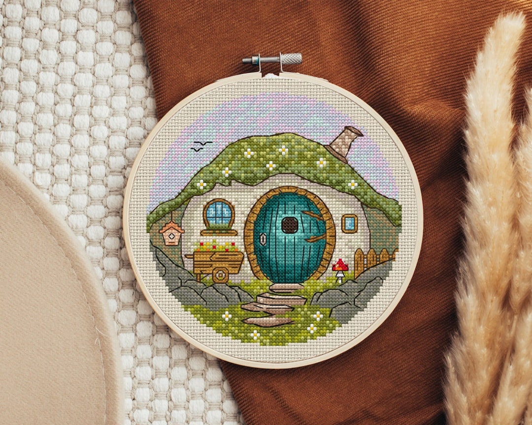 Hobbit Hole Cross Stitch Pattern Hobbiton Bag End Hobbit Pattern Lotr ...