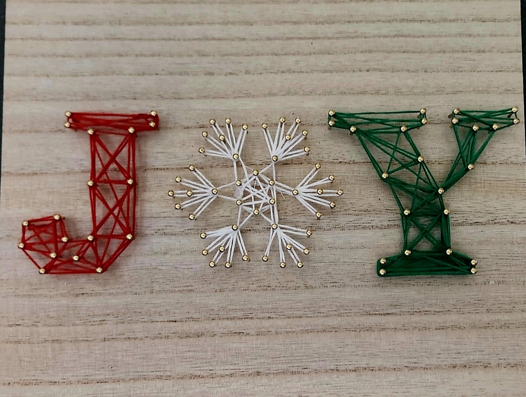 Christmas Joy String Art Craft Finished Item - Etsy